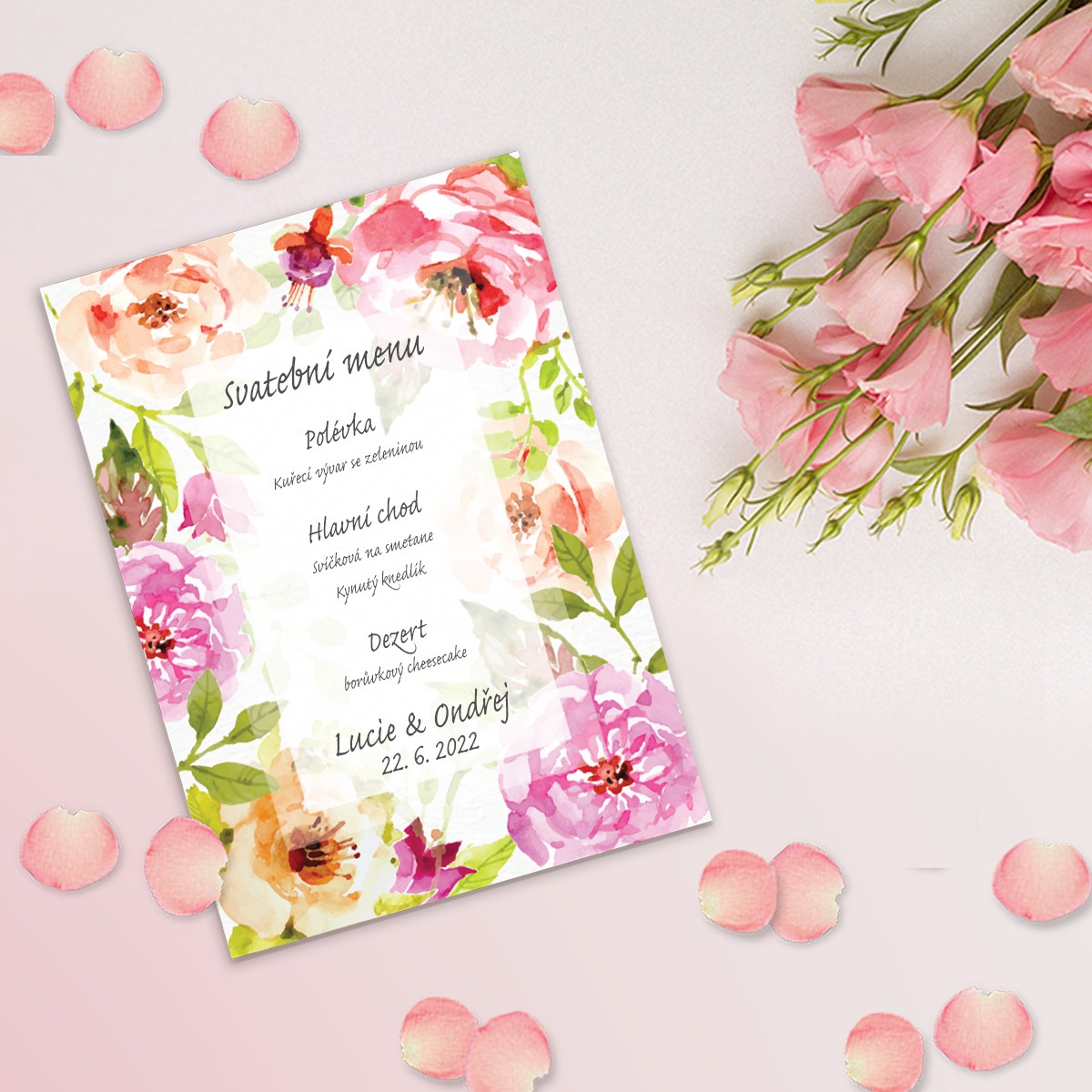 Tiskneme svatební menu | Expresta